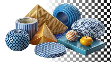 Geometric Shapes Stack 3d Forms Abstract Composition And Modern Art