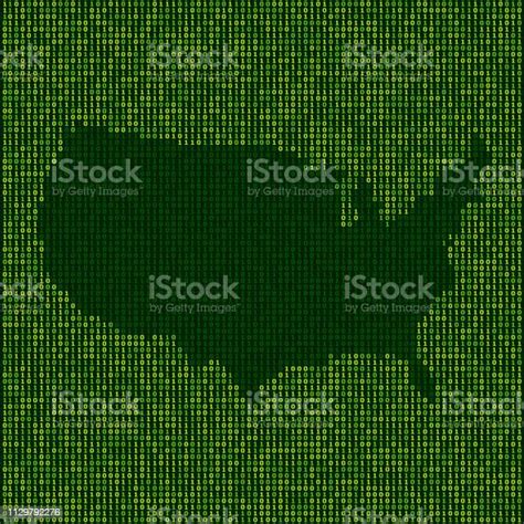 forest usa map binary numbers vector pattern stock illustration