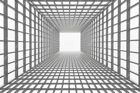 Premium Ai Image D Wireframe Grid Room Background
