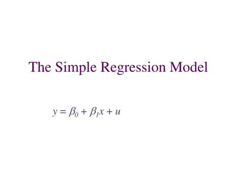 Ppt The Simple Regression Model Powerpoint Presentation Free