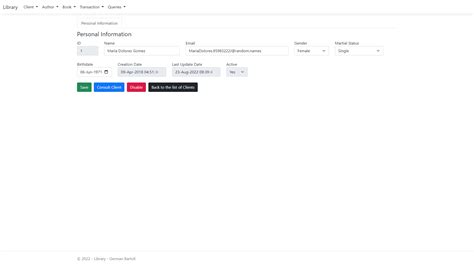 Github Germanbartolilibrary Csharp Mysql Library Web Application C Aspnet 6 Razor Mvc Mysql
