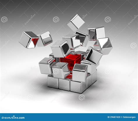 Cubes Exploding Stock Illustration Illustration Of Design 29687420