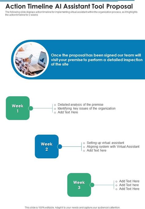 Action Timeline Ai Assistant Tool Proposal One Pager Sample Example
