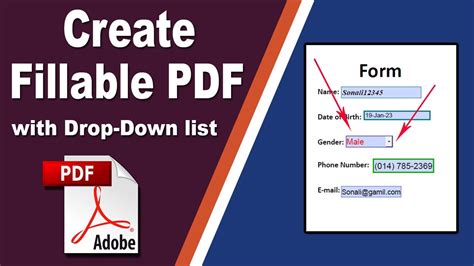How To Make A Fillable Form With Drop Down Menu Pdf In Adobe Acrobat Pro 2020 Youtube