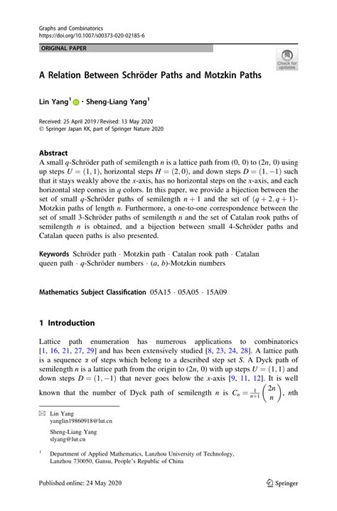 pdf a relation between schröder paths and motzkin paths