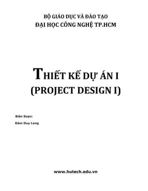 thiẾt kẾ dỰ Án i project design i pdf