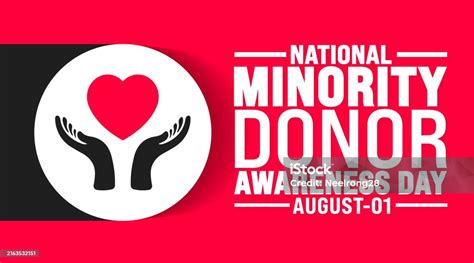 전국 소수민족 기부자 인식의 날은 매년 8월에 기념됩니다 휴일 개념입니다 배경 배너 카드 포스터 플래카드 표준 색상의 독특한 모양으로 디자인된 템플릿입니다 장기 기증에 대한