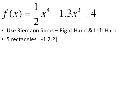 ppt approximating the area under a curve using riemann sums