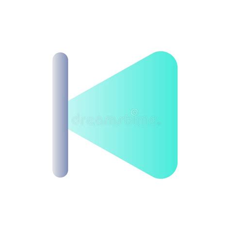 Skip Previous Button Flat Gradient Color Ui Icon Stock Vector Illustration Of Media Vector