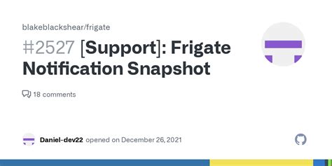 Support Frigate Notification Snapshot · Issue 2527