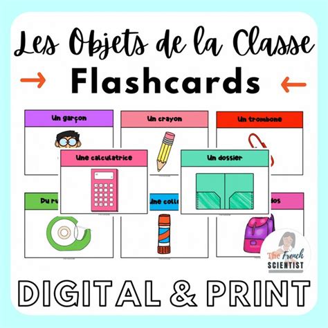 French Classroom Objects Postersflashcardsclassroom Décor Digital And Print French
