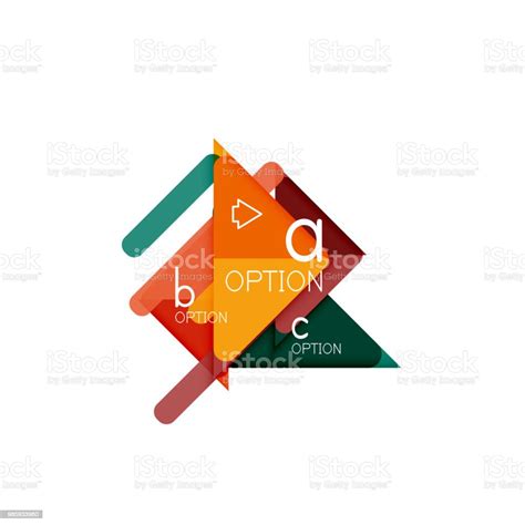 Triangle Data Visualization Design Option Infographic Layout Stock