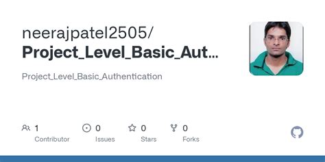 Github Neerajpatel2505projectlevelbasicauthentication Project