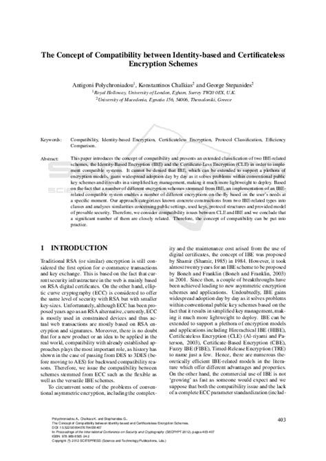 Pdf The Concept Of Compatibility Between Identity Based And