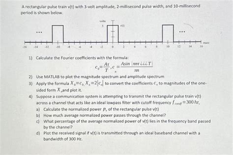 Solved A Rectangular Pulse Train V T With 3 Volt