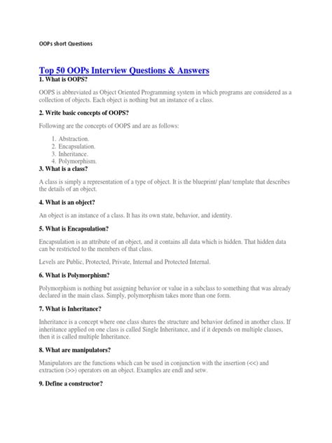 oops short questions pdf constructor object oriented programming