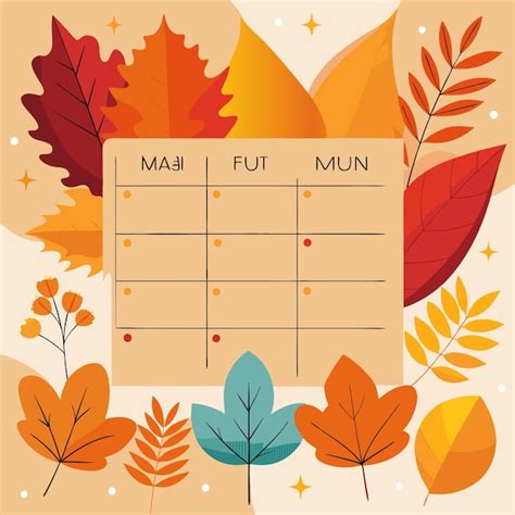 A Calendar With A Tree And Leaves On It Premium AI Generated Vector