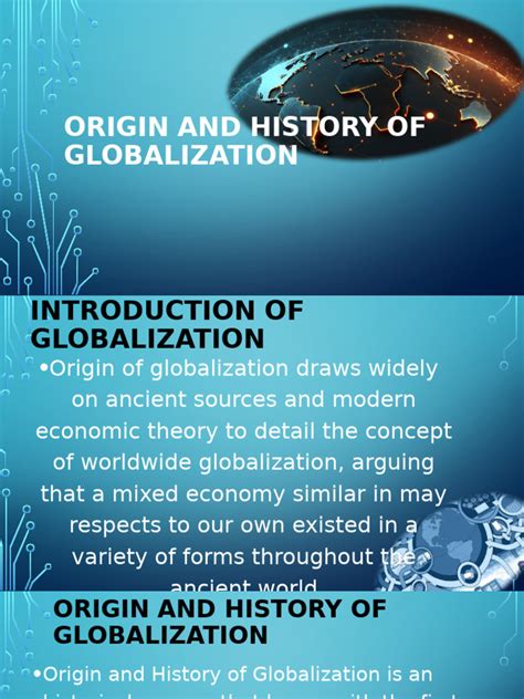 Origin And History Of Globalization Pdf