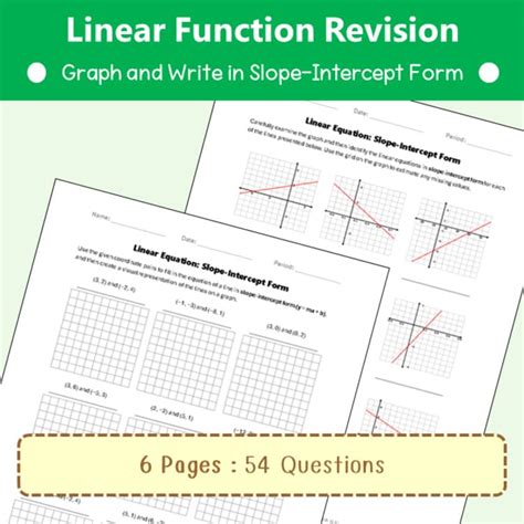 Engaging Linear Functions Practice Master Equations And Graphs With Ease