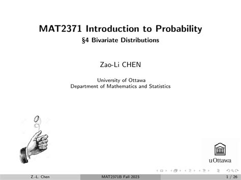 Bivariate Distributions In Probability