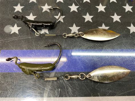 Weighted Hook Underspin Jig 2pk Ba Custom Baits