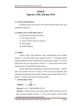 Praktikum Programmable Logic Control Plc PDF