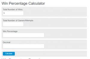 Win Percentage Calculator Calculator Academy