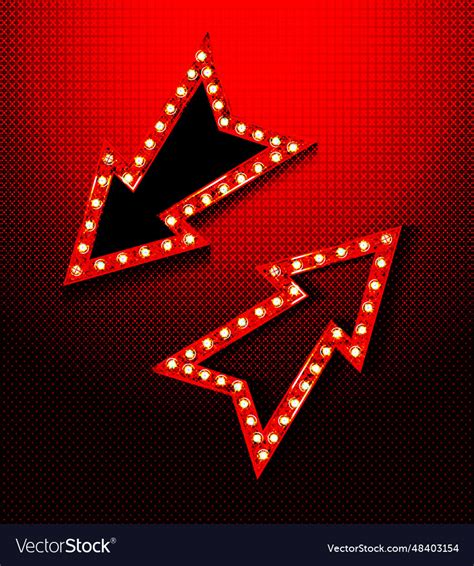 A Set Of Golden Pointer Arrows Royalty Free Vector Image