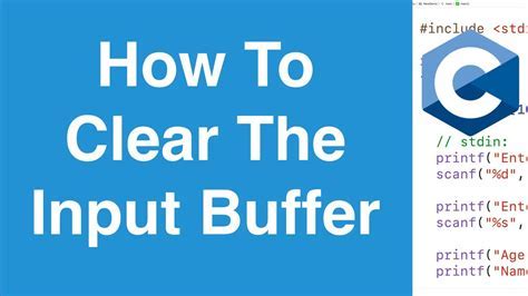 Clear Input Buffer C Data Science Workbench