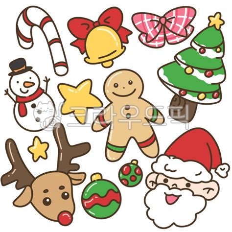 크리스마스 진저쿠키 산타 루돌프 눈사람 사진이미지일러스트캘리그라피 Mgalaxy작가