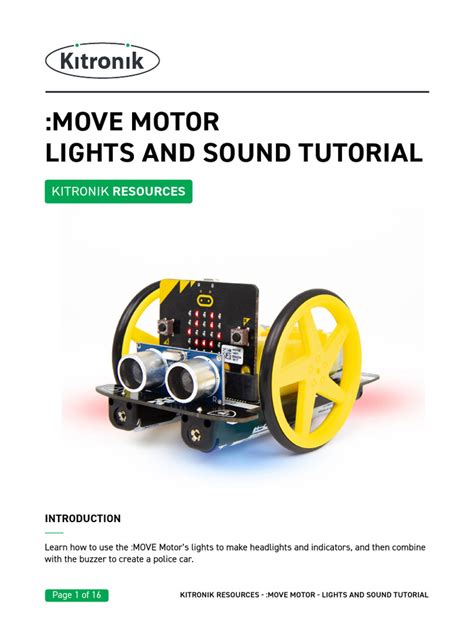5683 Move Motor Microbit Additional Resources Lights And Sound Pdf