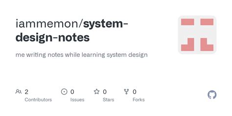GitHub Iammemon System Design Notes Me Writing Notes While Learning System Design