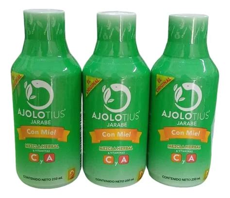 Ajolotius Jarabe Con Miel 250ml Suplemento Natural 3 Piezas Mercadolibre