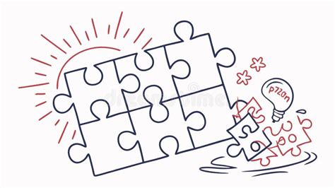Puzzle Pieces Connecting Solution And Teamwork For Strategy And Games Vector Design Generative