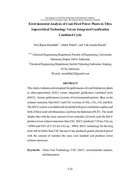 Pdf Environmental Analysis Of Coal Fired Power Plants In Ultra