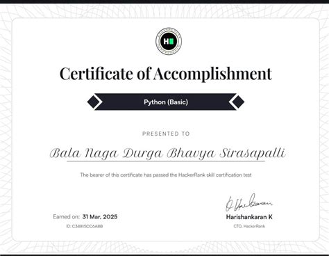 Python Techskills Coding Hackerrank Sirasapalli Bala Naga Durga Bhavya