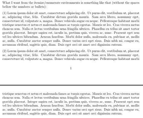spacing remove space below numbers bullets in itemize enumerate