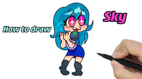 How To Draw Sky Step By Step Friday Night Funkin Easy And Fun For Beginners YouTube
