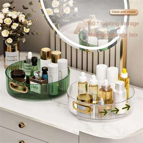Lazy Susan Rotating Organizer With Golden Handles Unique House Collection