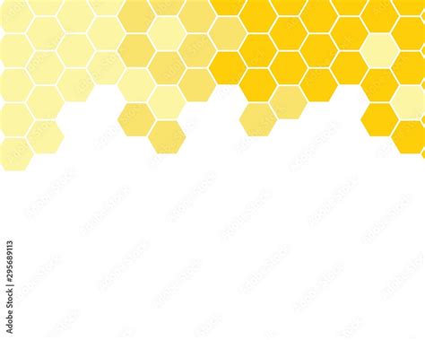 Yellow Honeycomb Background Honeycomb Pattern Hexagon Abstract Background Vector Design Stock