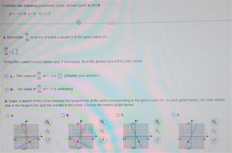 Solved Consider The Following Parametric Curve Answer Parts Chegg