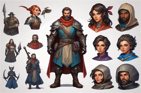 Roleplaying Game Character Illustration Mockup Premium Ai Generated Image