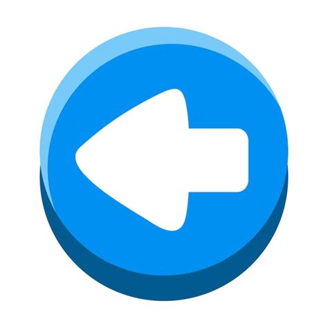 Premium Vector The Cartoon Back Arrow Button Is Isolated