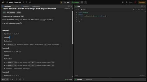 3550 Smallest Index With Digit Sum Equal To Index Easy Coding Programming Leetcode