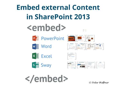 embed microsoft content in sharepoint 2013