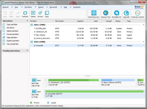 how to create ext2 ext3 partition from windows