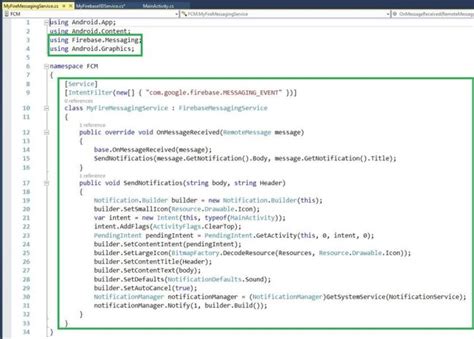 Xamarin Android Google Firebase Cloud Messaging FCM