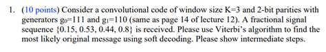 10 ﻿points ﻿consider A Convolutional Code Of Window