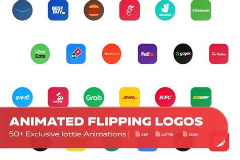 Free Flipping Logos Animation Pack 48 Free Download Company Brand
