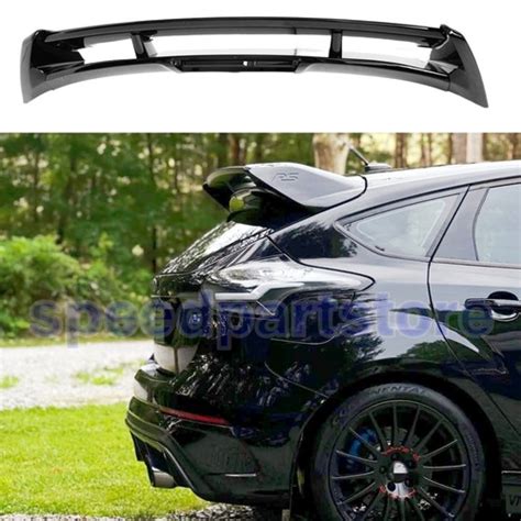 For 2012 2018 Ford Focus Hatchback Rs Style Glossy Black Rear Roof Wing